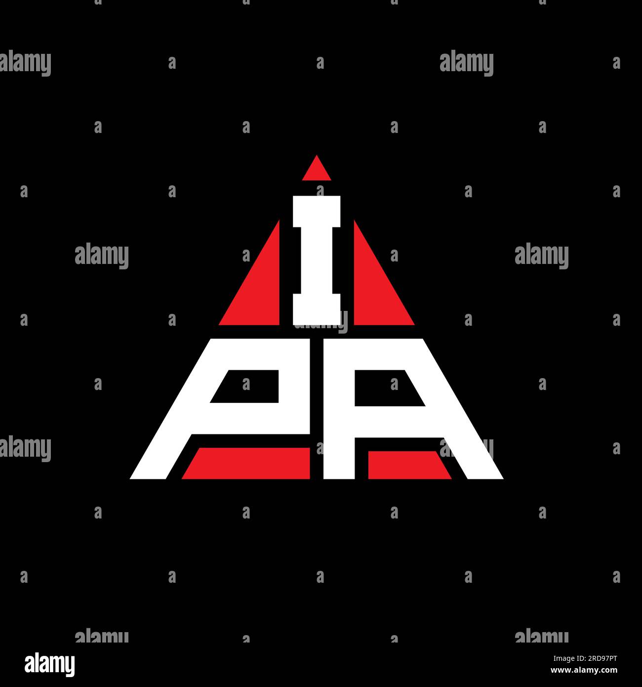 Ipa Triangle Letter Logo Design With Triangle Shape Ipa Triangle Logo