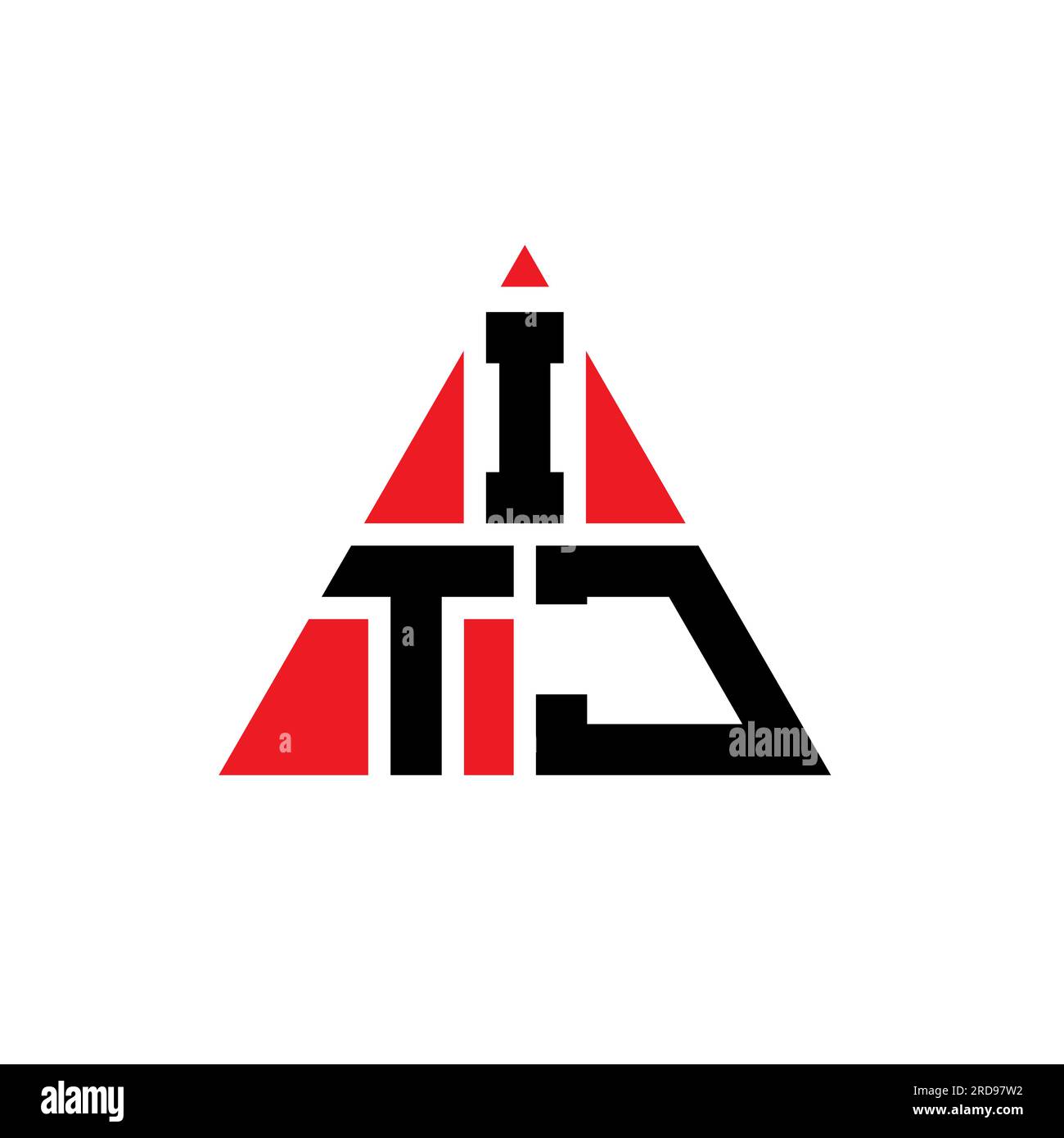 ITJ triangle letter logo design with triangle shape. ITJ triangle logo ...