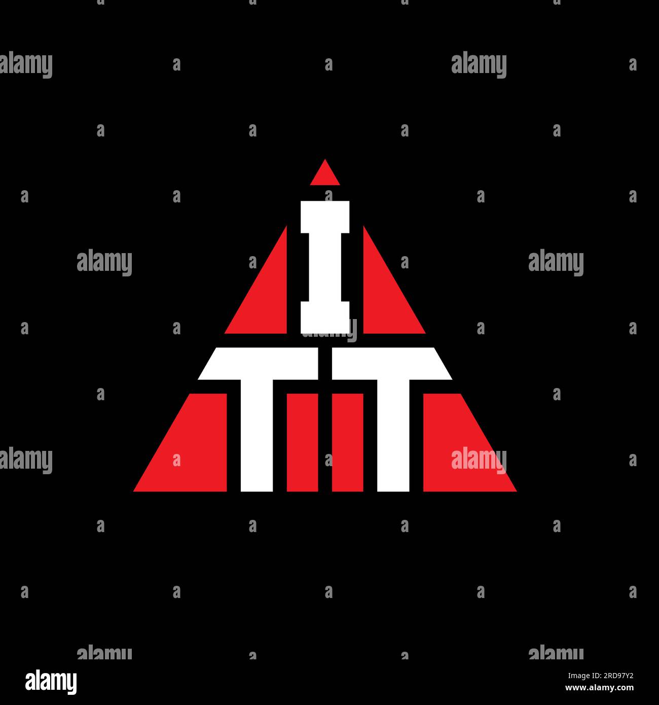 ITT triangle letter logo design with triangle shape. ITT triangle logo ...