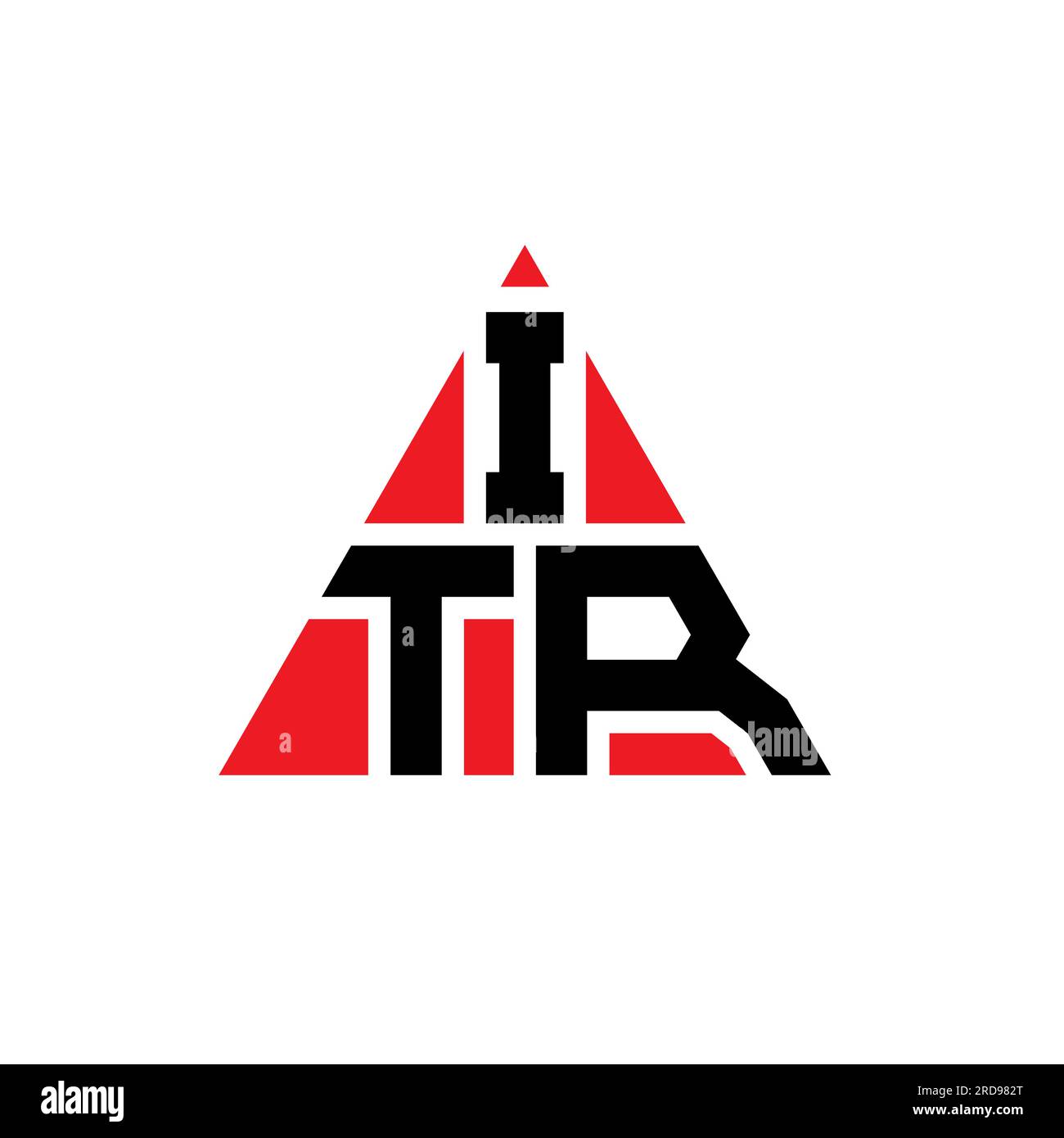 ITR triangle letter logo design with triangle shape. ITR triangle logo ...