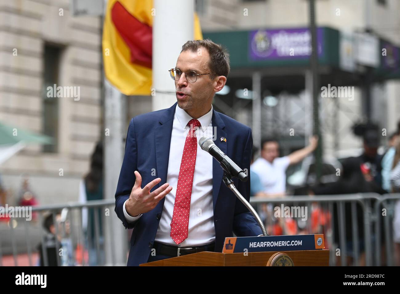 New York, USA. 19th July, 2023. Consul General of Belgium in New York ...