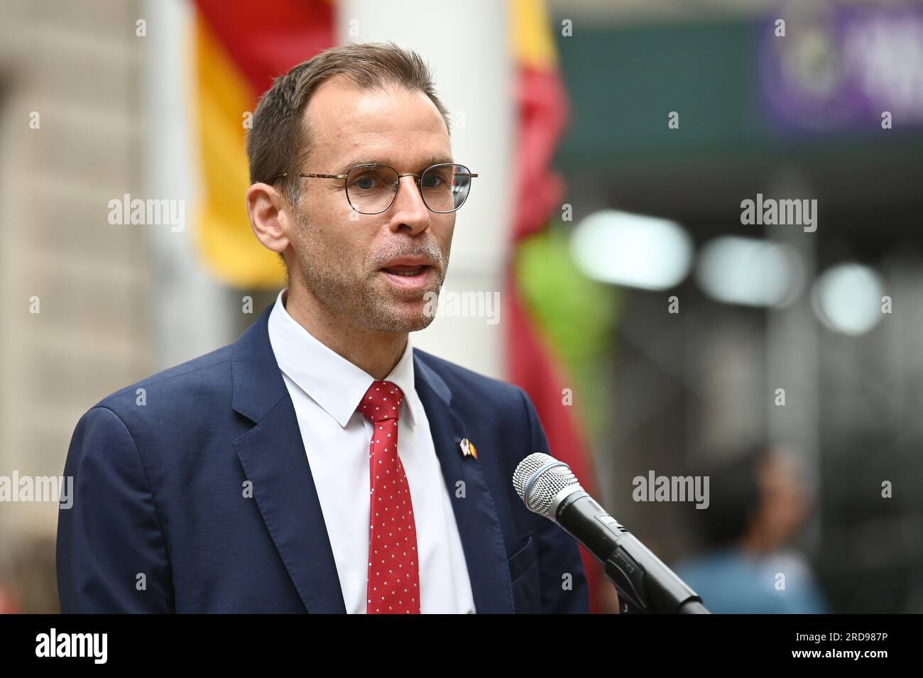 New York, USA. 19th July, 2023. Consul General of Belgium in New York ...