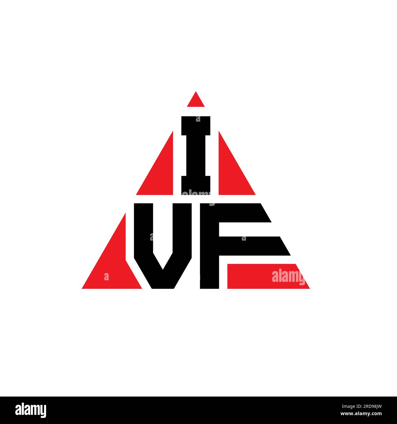 IVF triangle letter logo design with triangle shape. IVF triangle logo ...