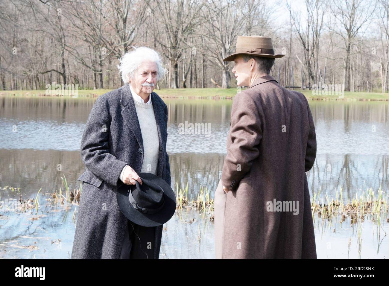 OPPENHEIMER, from left: Tom Conti as Albert Einstein, Cillian Murphy as ...