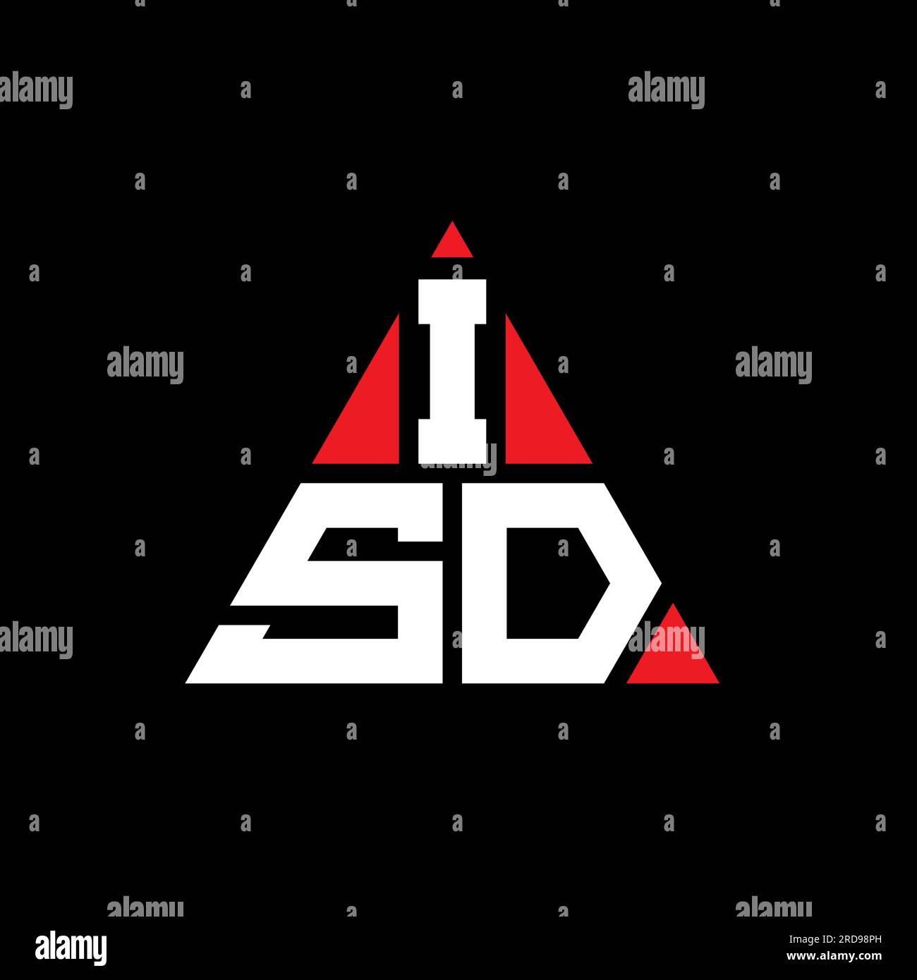 ISD triangle letter logo design with triangle shape. ISD triangle logo ...
