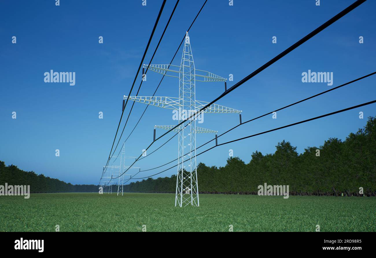 High voltage line visualization hi-res stock photography and images - Alamy