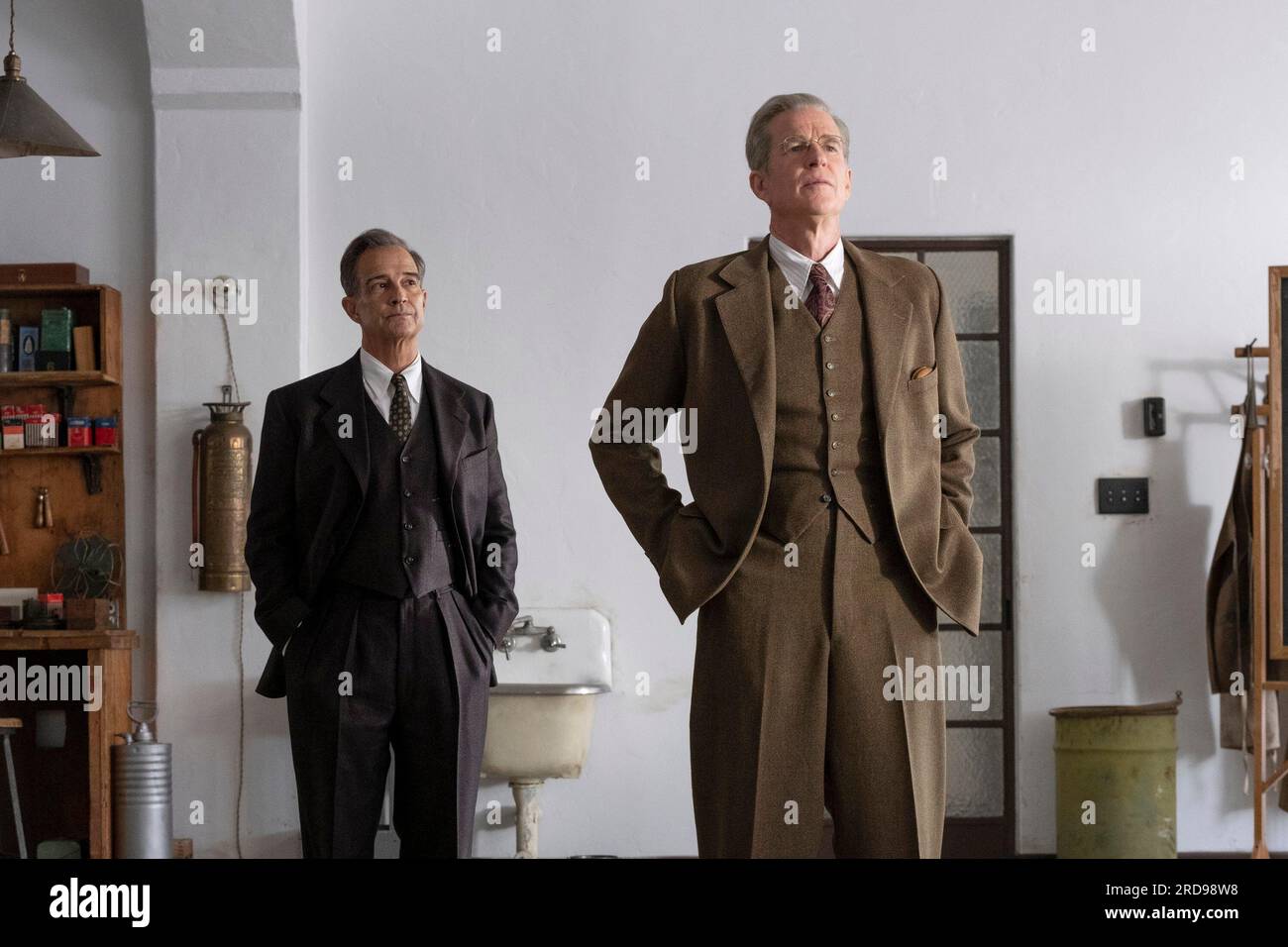 OPPENHEIMER, from left: Tom Jenkins as Richard Tolman, Matthew Modine ...
