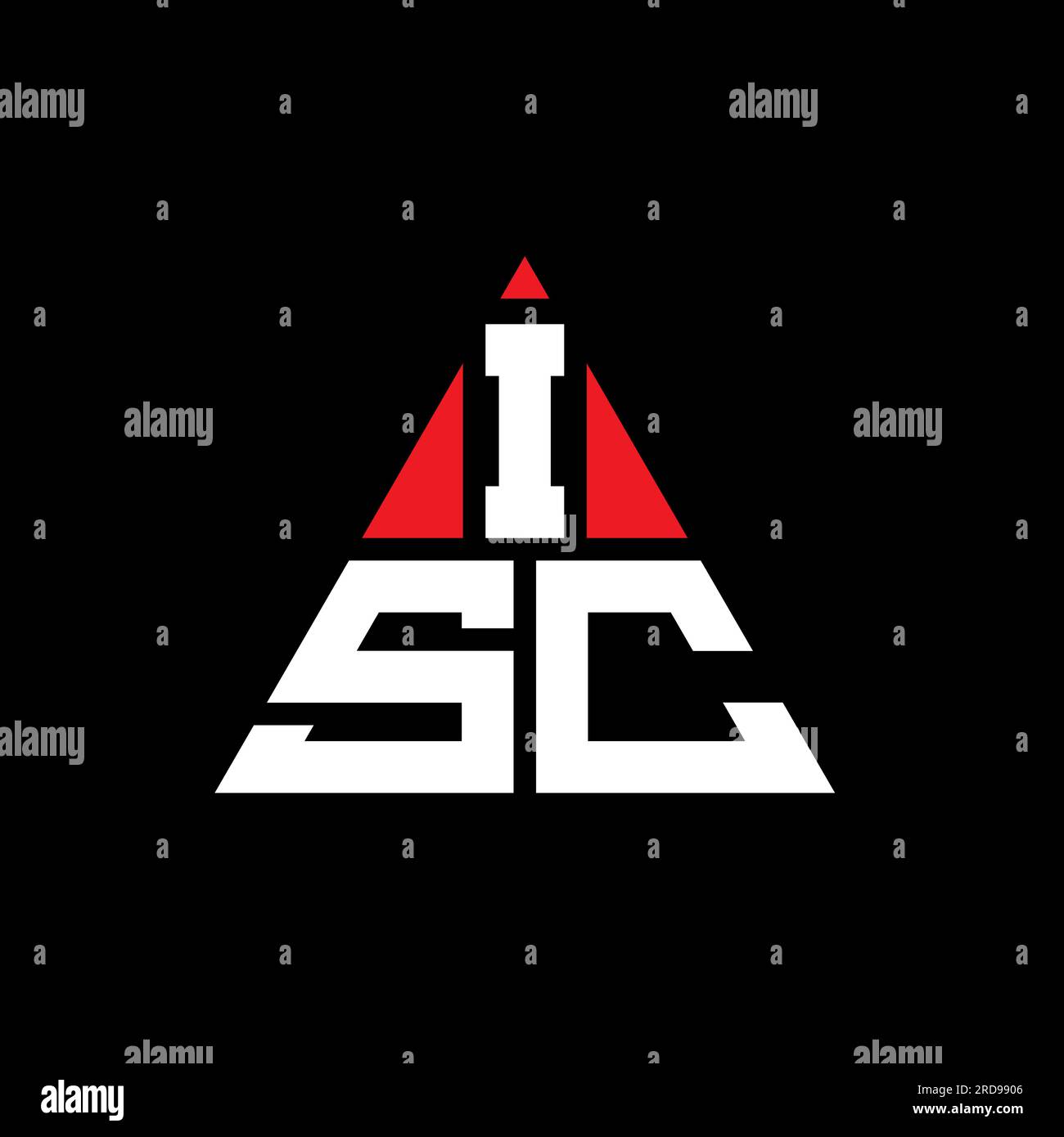 ISC triangle letter logo design with triangle shape. ISC triangle logo ...