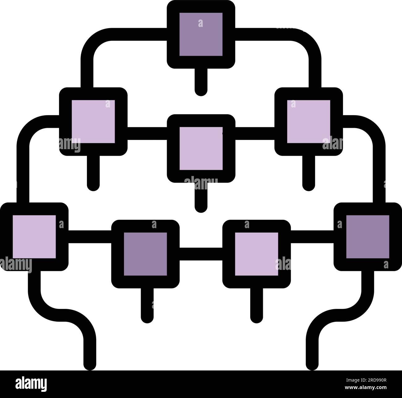 Company scheme icon outline vector. Flow chart. Diagram element color ...