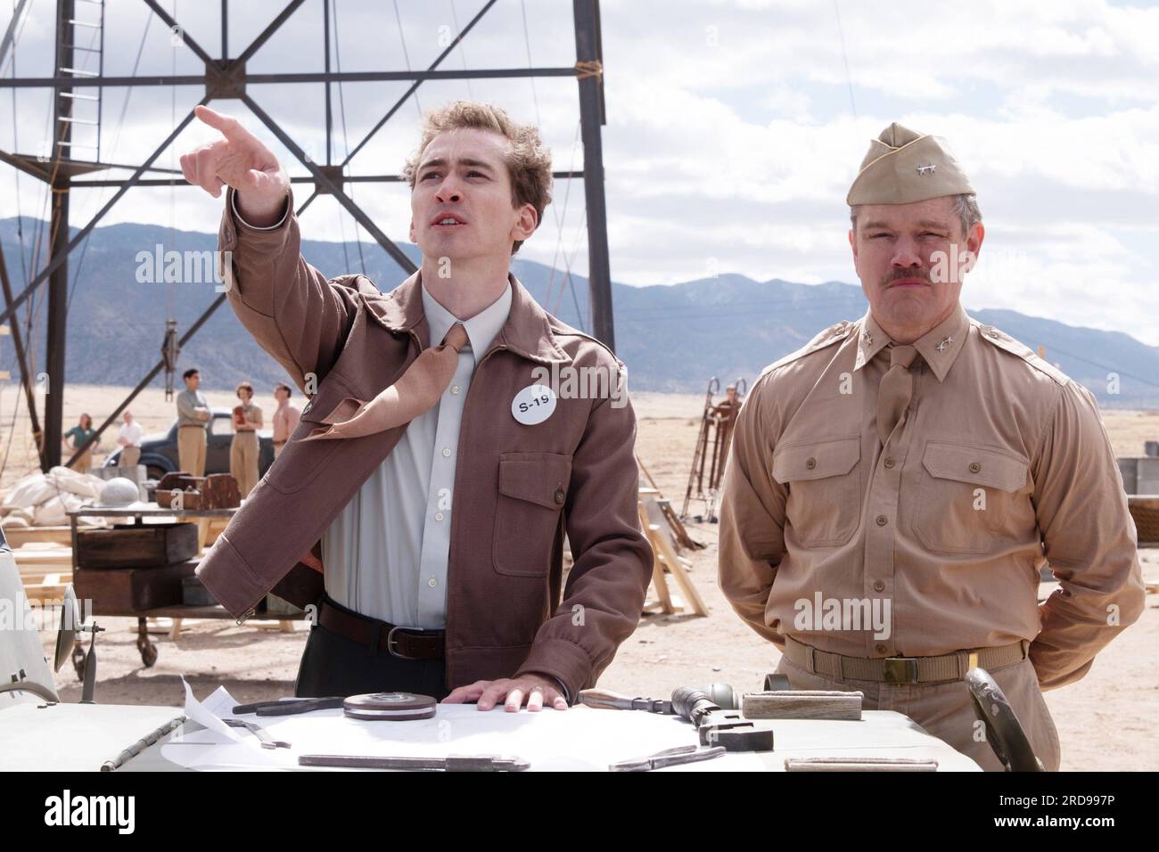 OPPENHEIMER, from left: Dylan Arnold as Frank Oppenheimer, Matt Damon ...