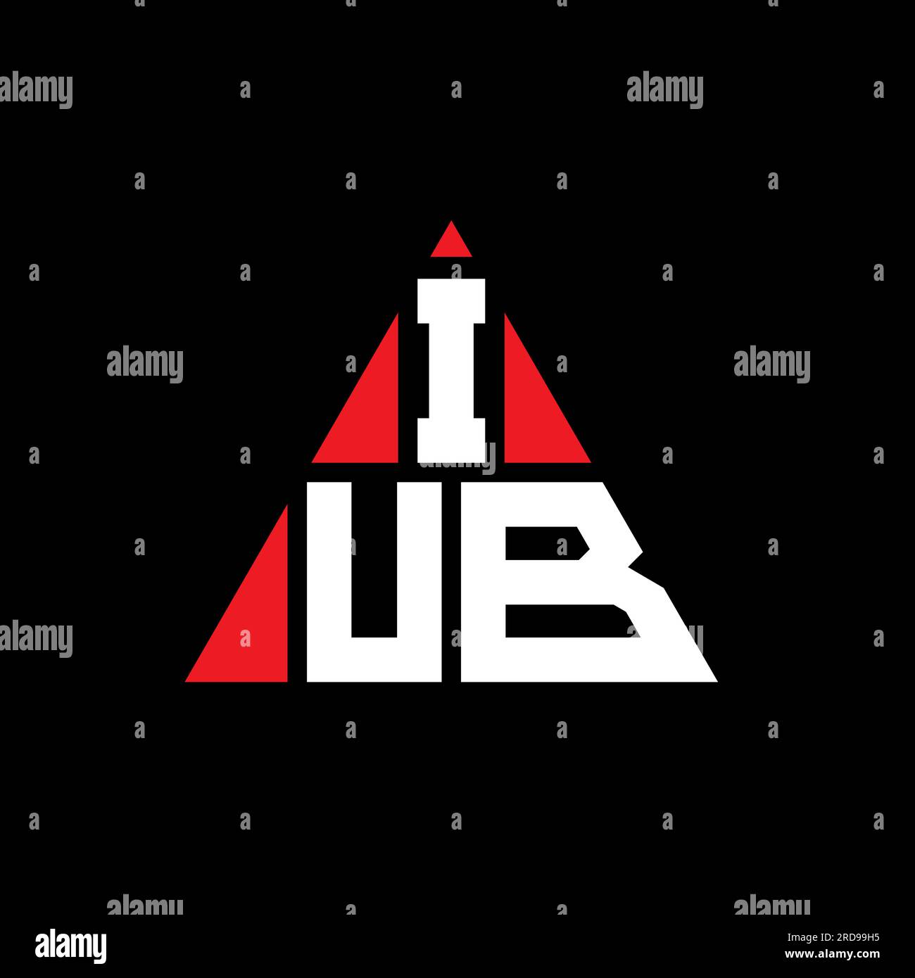 IUB triangle letter logo design with triangle shape. IUB triangle logo ...
