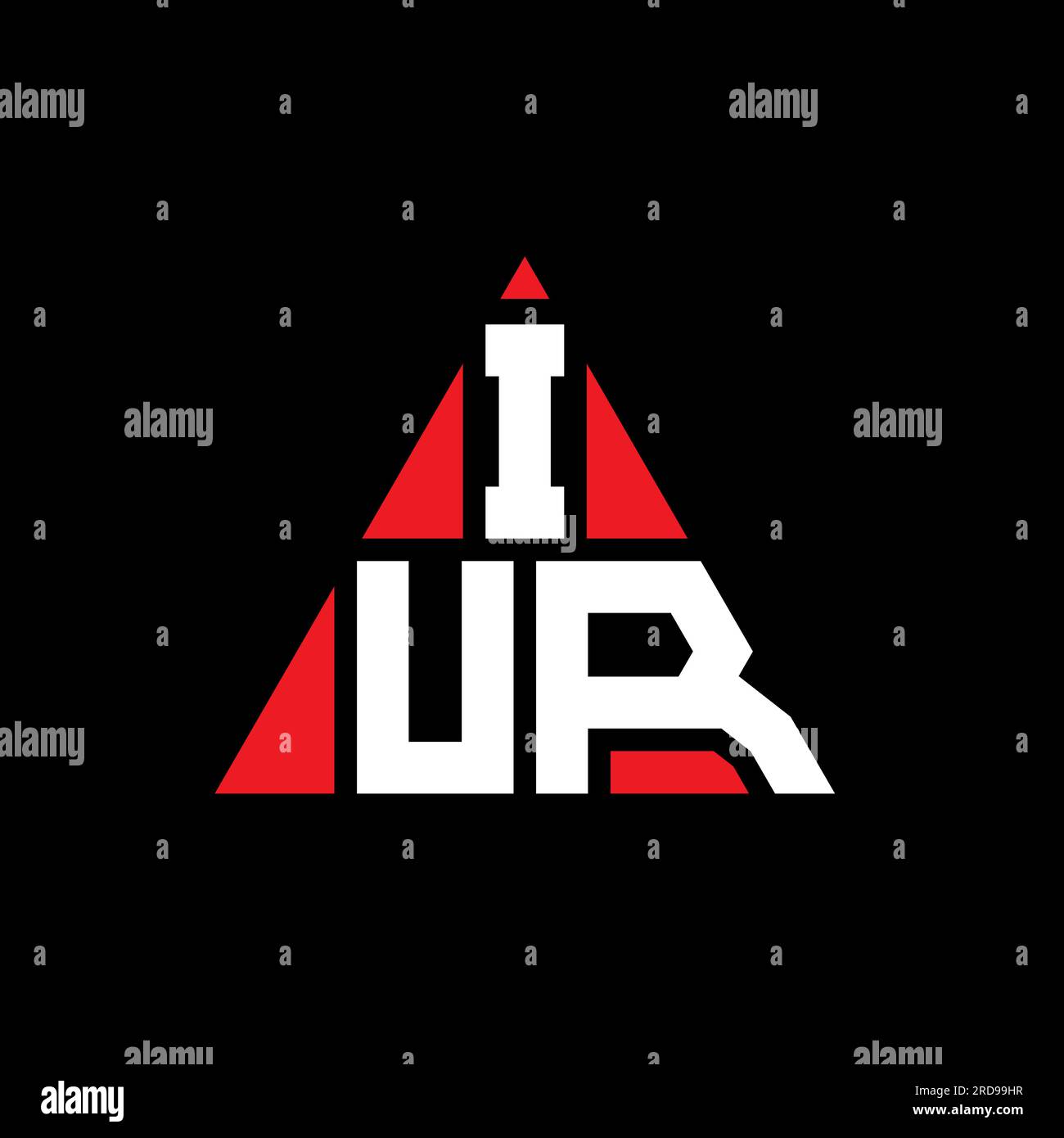 IUR triangle letter logo design with triangle shape. IUR triangle logo ...