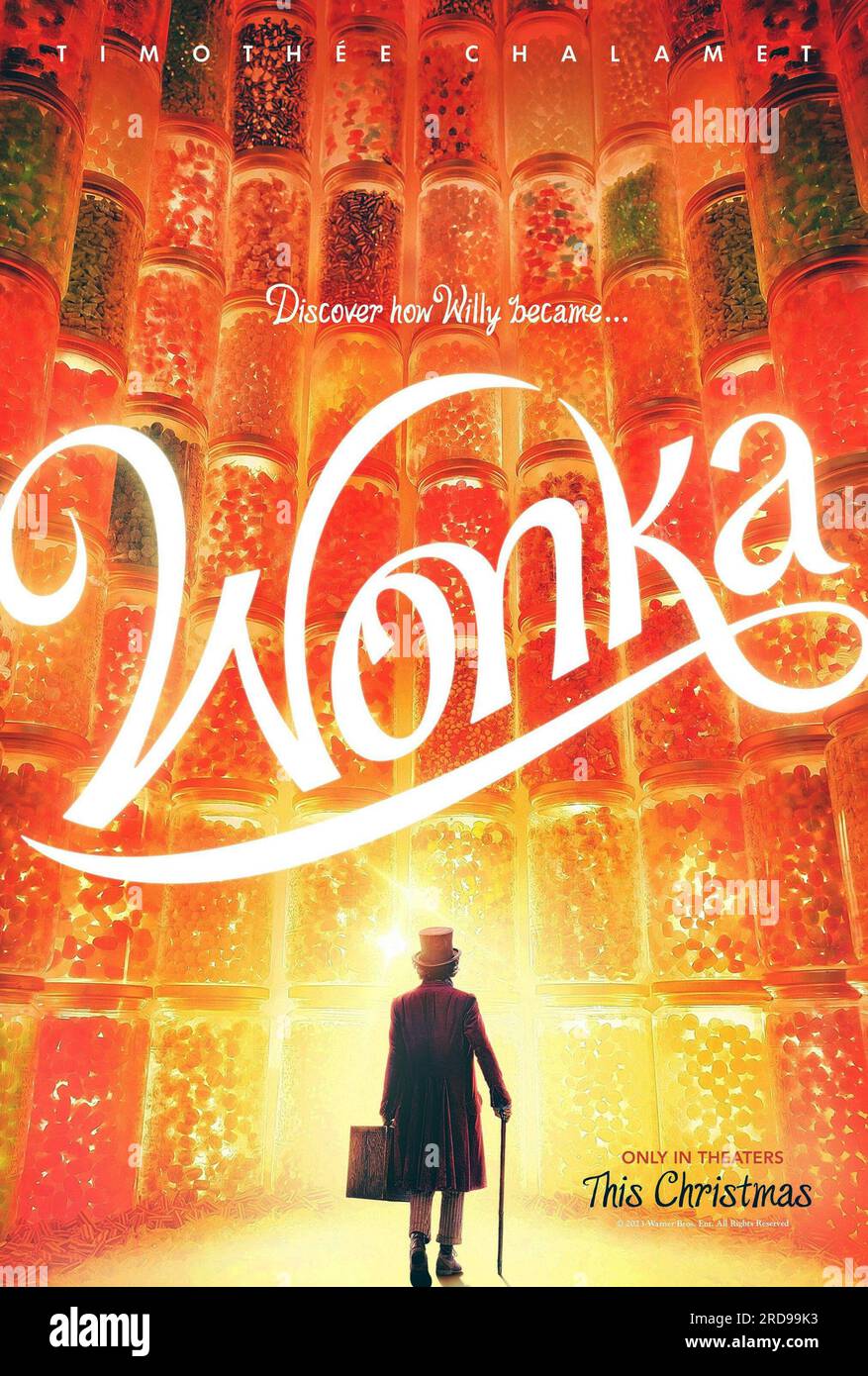 WONKA, advance poster, Timothee Chalamet, 2023. © Warner Bros ...