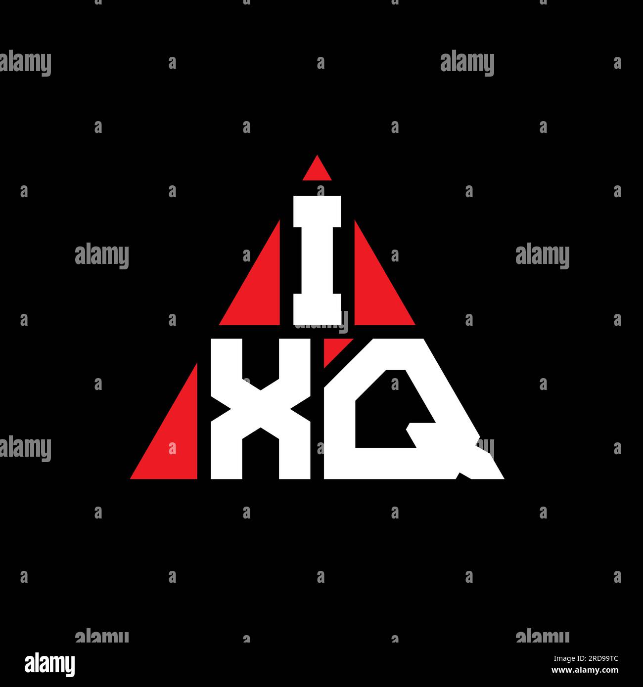 IXQ triangle letter logo design with triangle shape. IXQ triangle logo ...