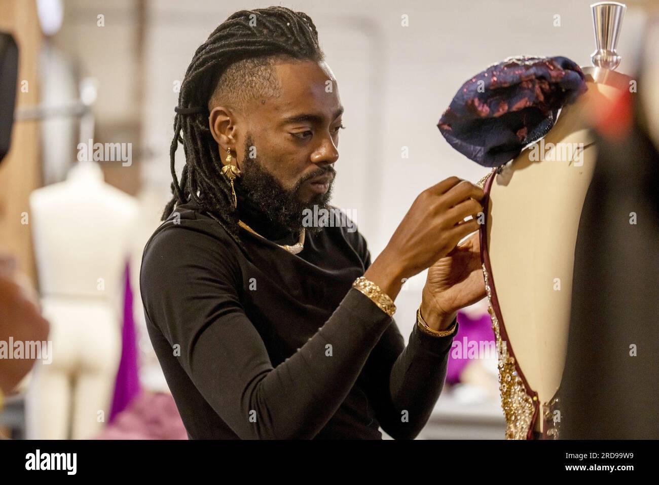 PROJECT RUNWAY, contestant Prajje Oscar Jean-Baptiste, Coronation Day ...