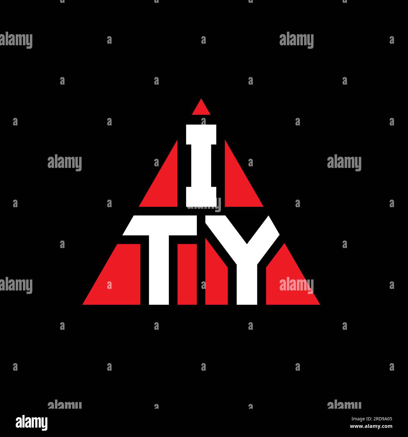 ITY triangle letter logo design with triangle shape. ITY triangle logo ...