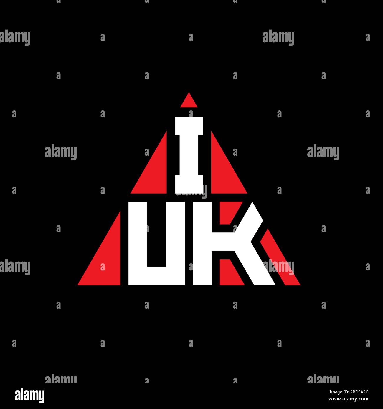 IUK triangle letter logo design with triangle shape. IUK triangle logo ...