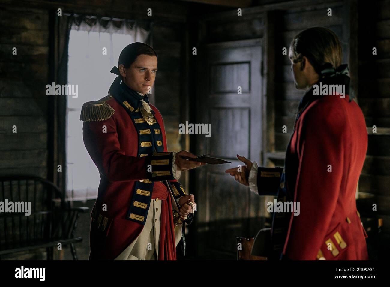 OUTLANDER, from left: Charles Vandervaart, Ben Lambert, A Most Uncomfortable Woman', (Season 7 ...