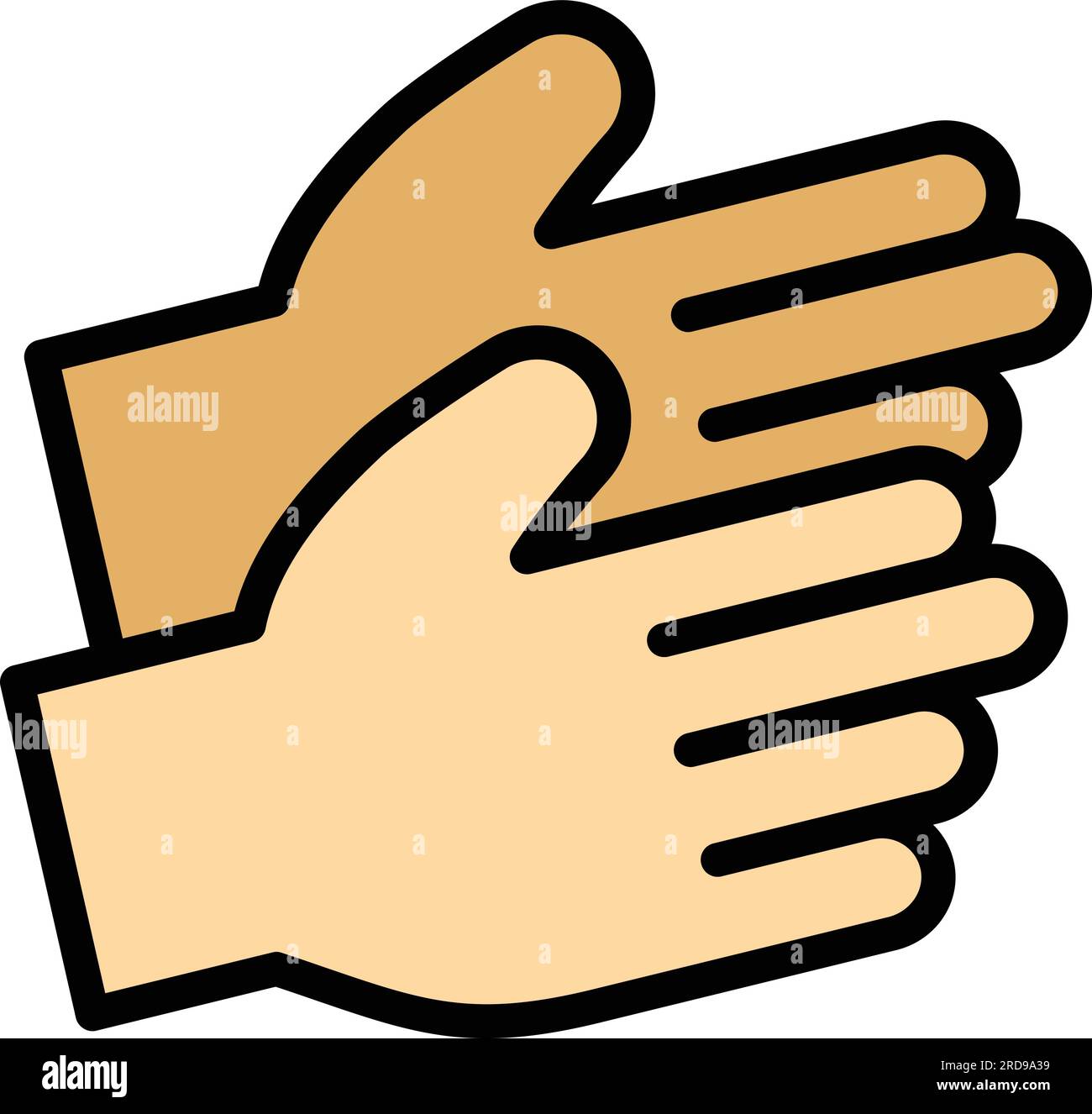 Handclap Encourage Icon Outline Vector Hand Clap Applause People