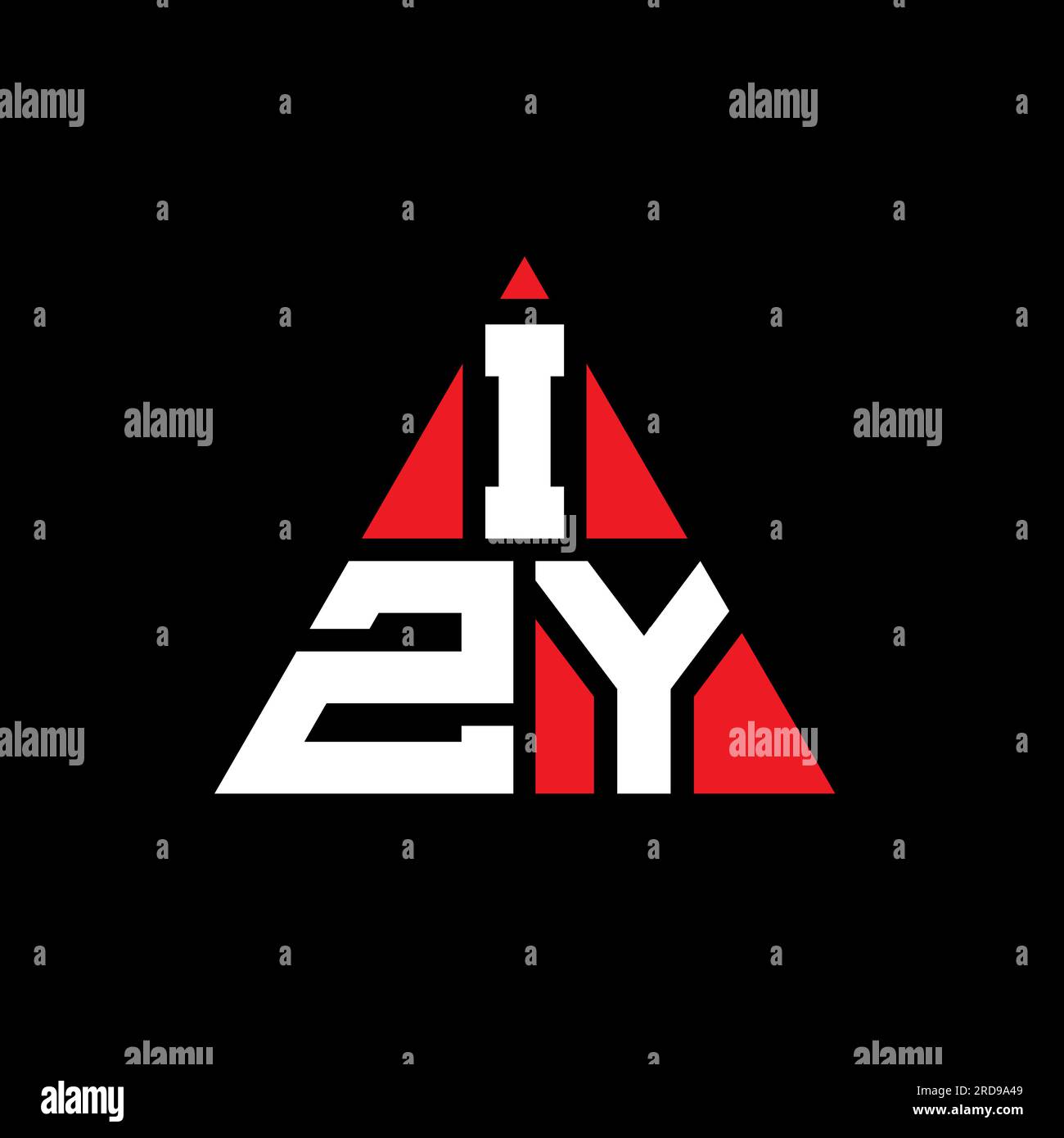 IZY triangle letter logo design with triangle shape. IZY triangle logo ...