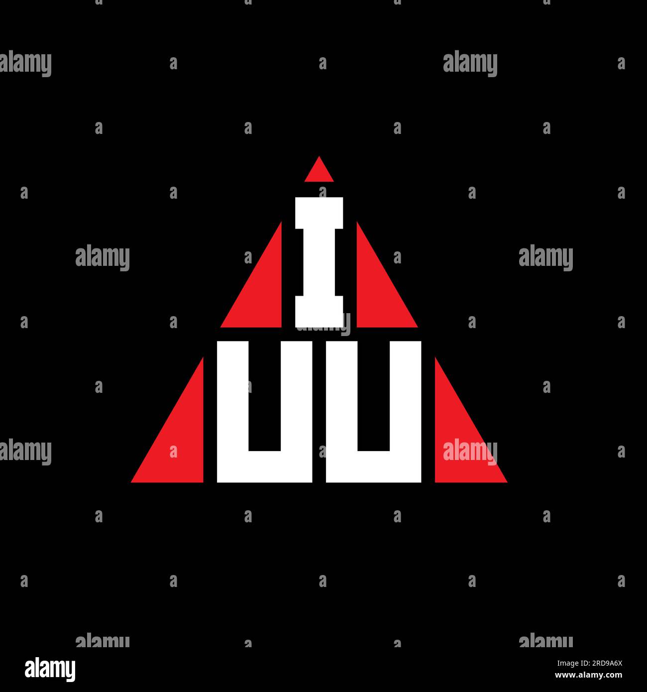 IUU triangle letter logo design with triangle shape. IUU triangle logo ...