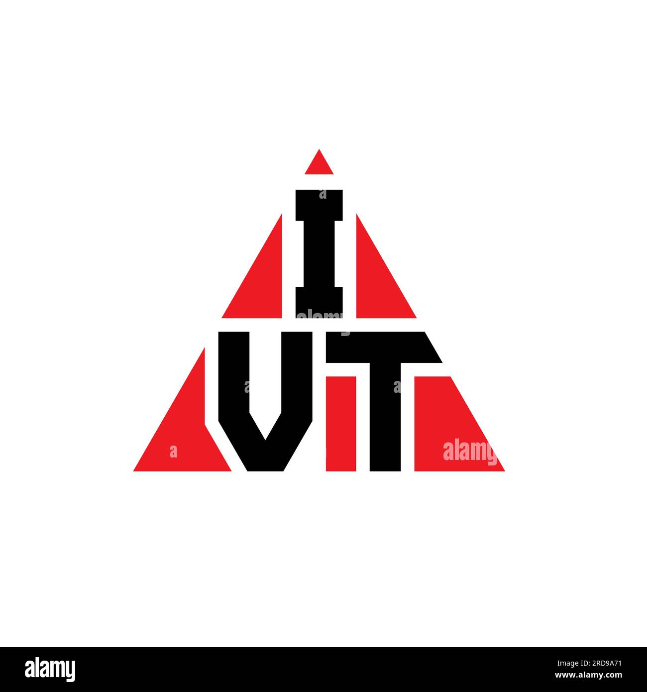 IVT triangle letter logo design with triangle shape. IVT triangle logo ...