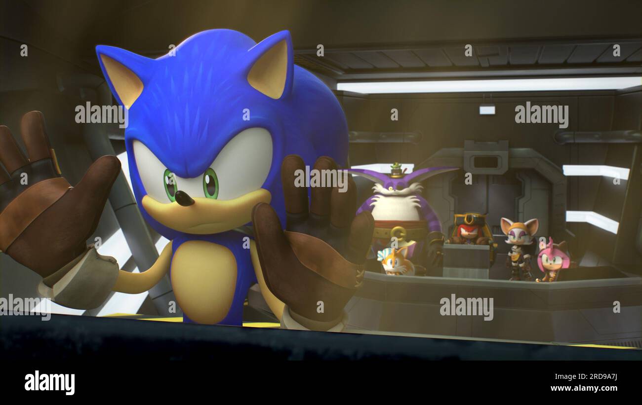SONIC PRIME, from left: Sonic (voice: Deven Mack), Big the Cat (voice ...