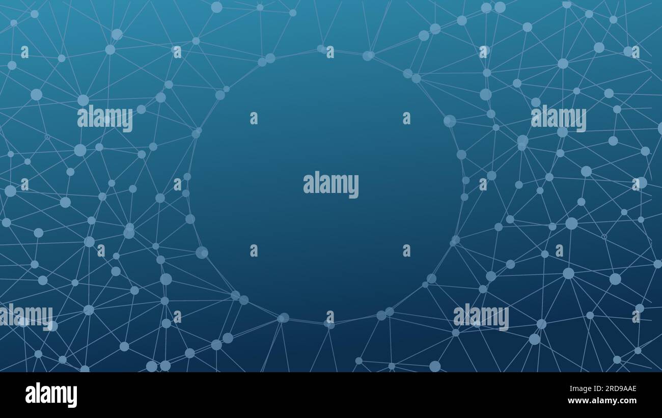 Plexus Mesh Geometric Background Dots Connected By Lines Blue