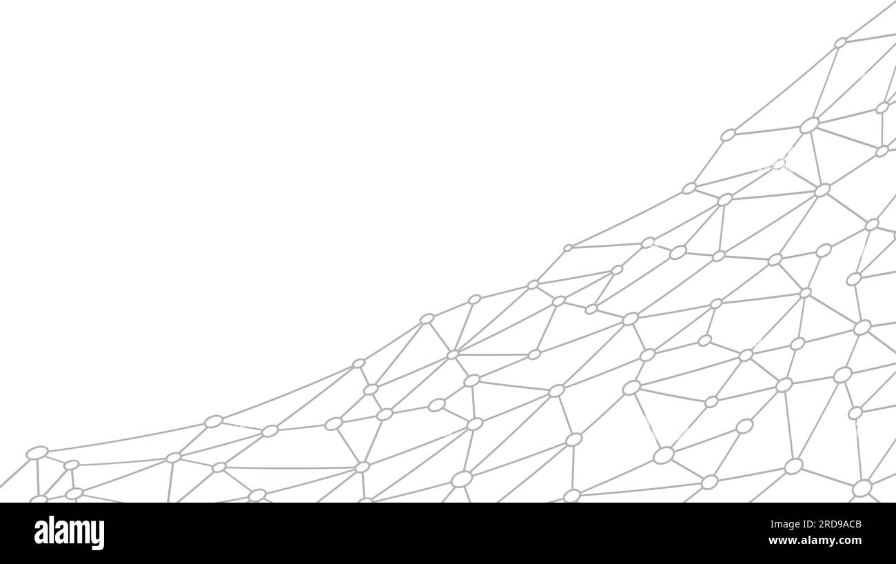 Science background. Plexus mesh geometric background. Dots connected by lines. Technology ...