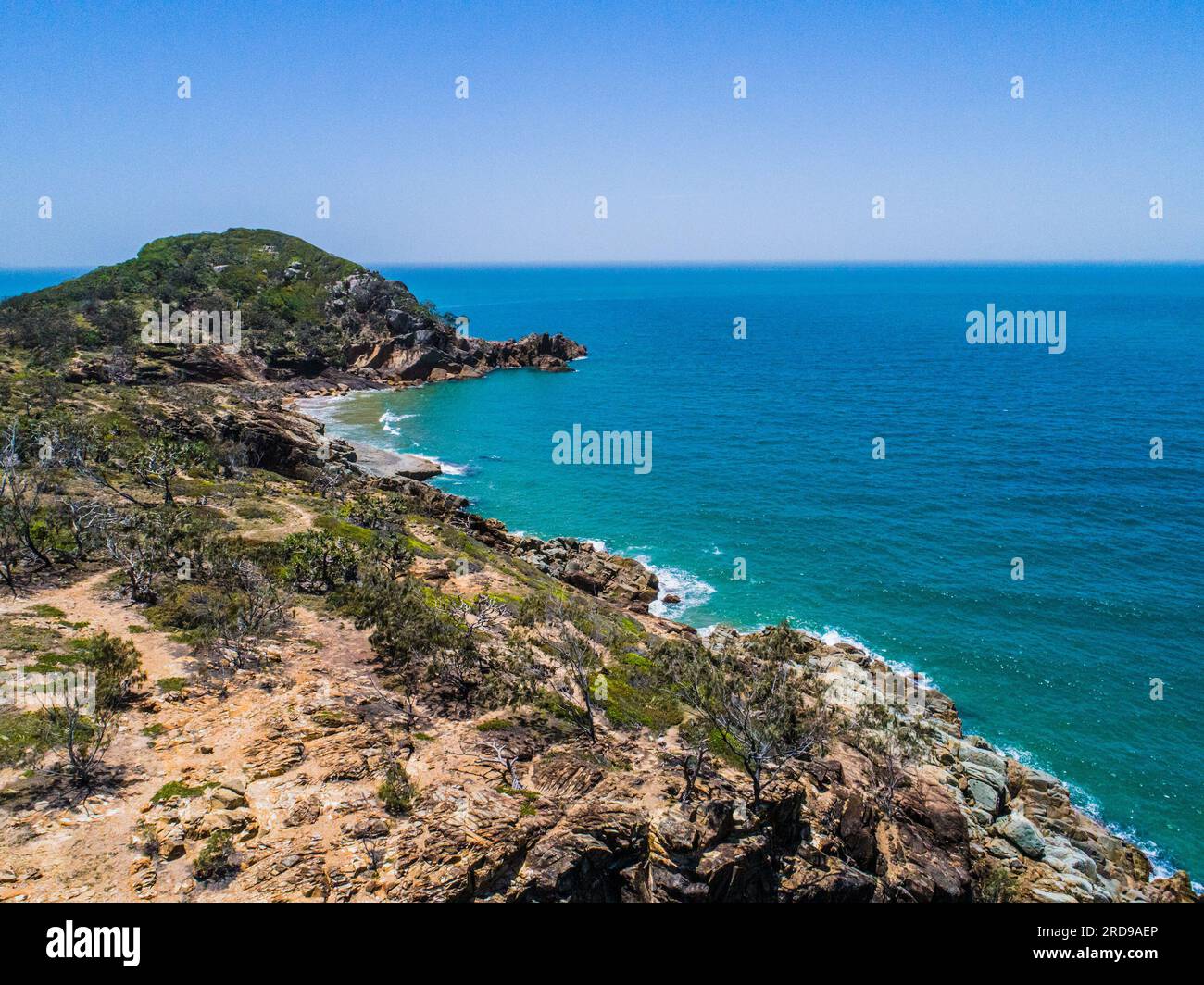 Aerial View of Seventeen Seventy, 1770, Queensland, Australia, Bustard ...