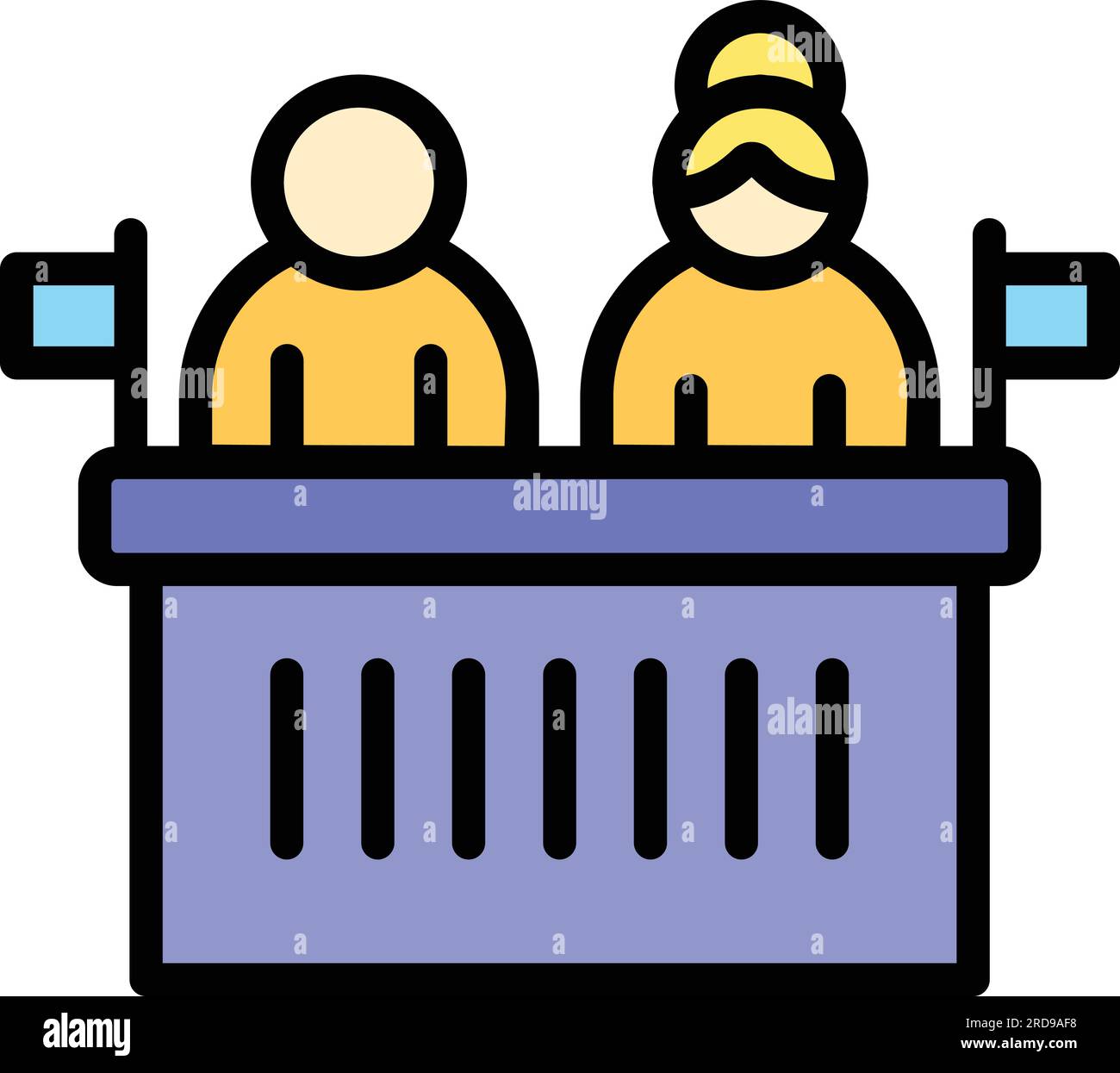 Gender binary icon outline vector. Social stereotype. Couple equality ...