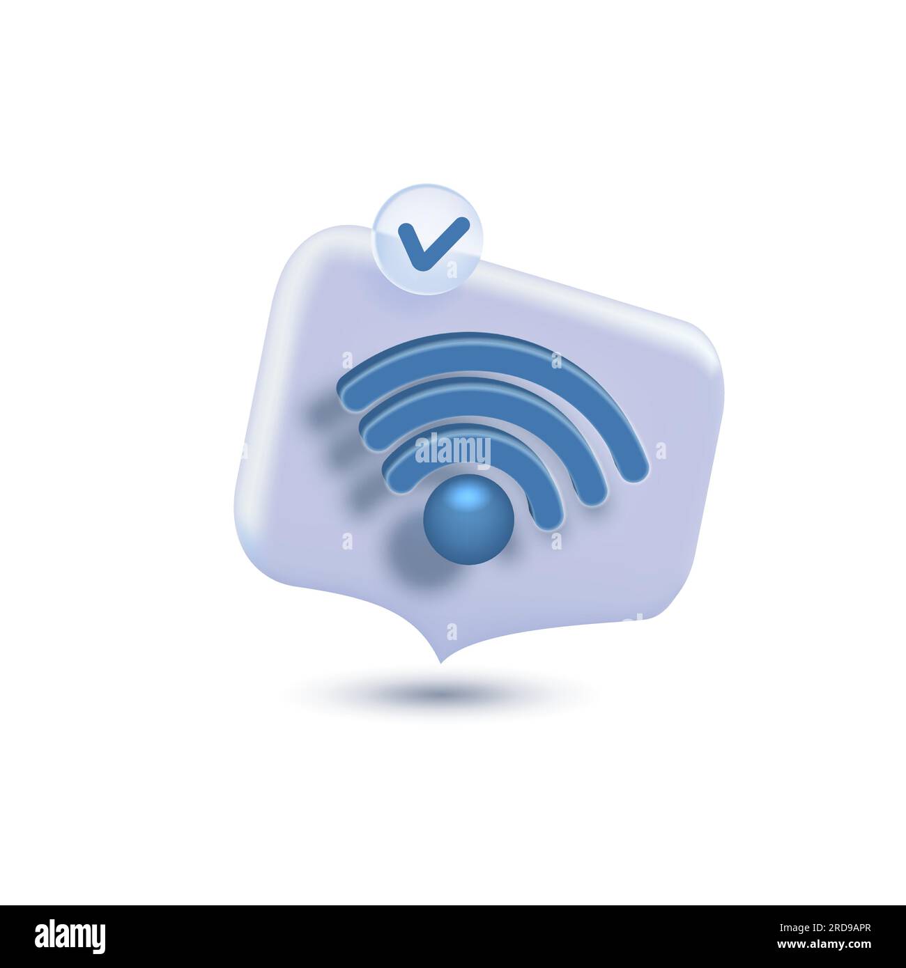 3d Wi-Fi sign on speech bubble icon for website, label, banner, sticker ...