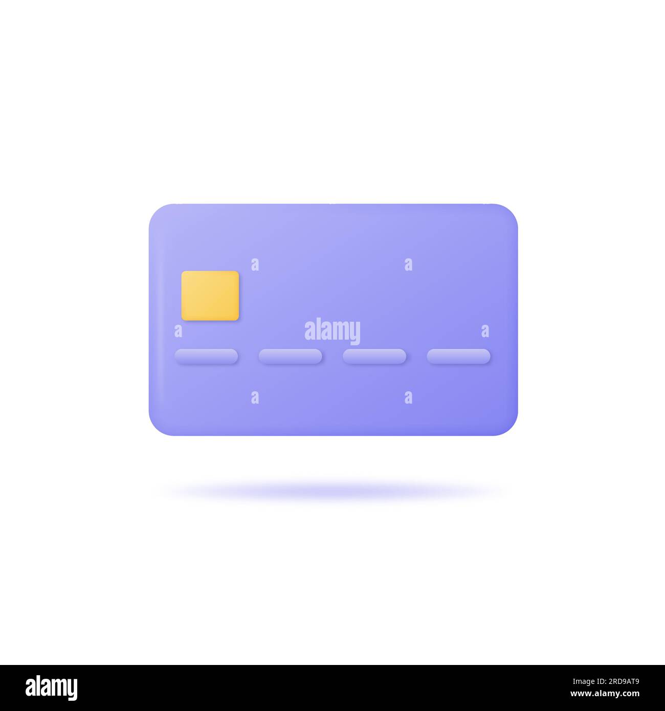 3d credit card icon. concept of online payments or contactless payment ...