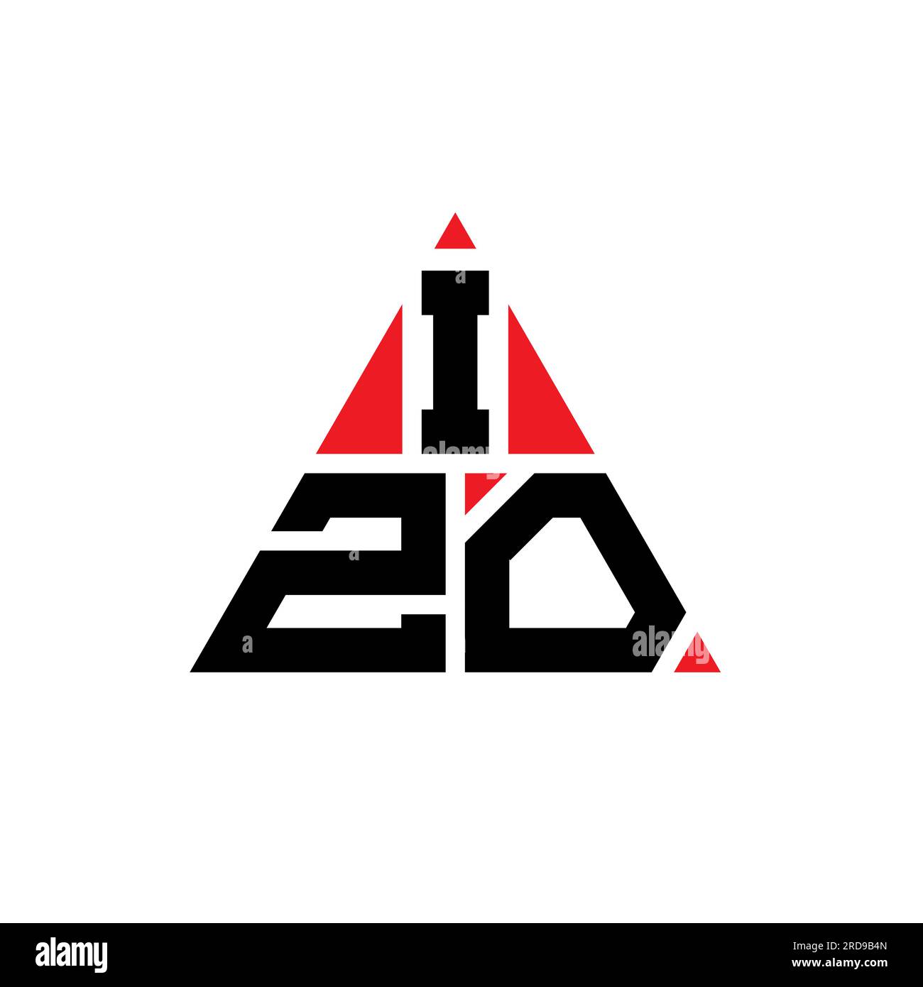 IZO triangle letter logo design with triangle shape. IZO triangle logo ...