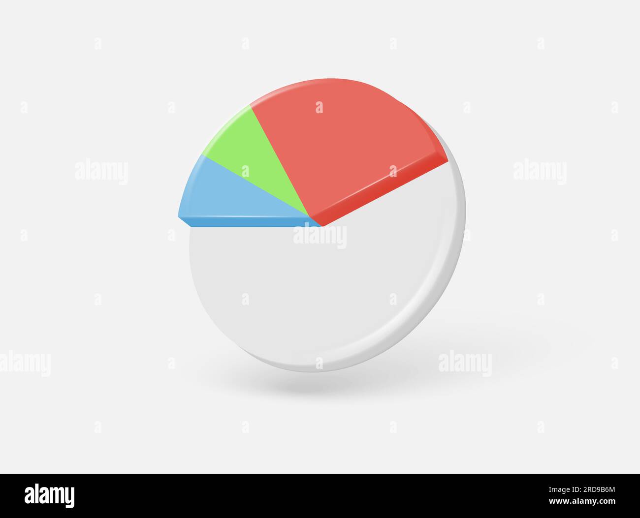 circle diagram 3d icon. realistic vector illustration isolated on white ...
