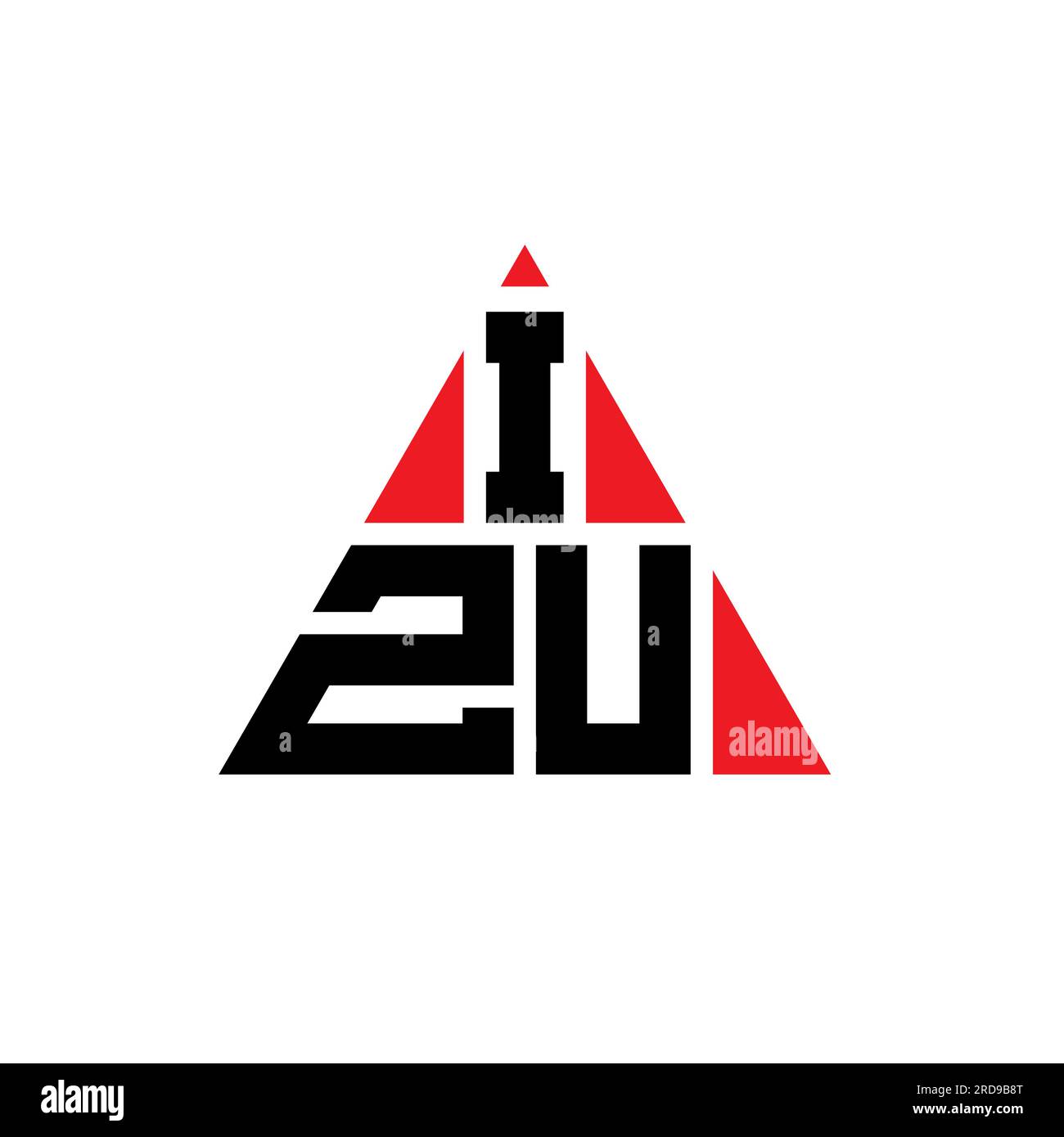 IZU triangle letter logo design with triangle shape. IZU triangle logo ...