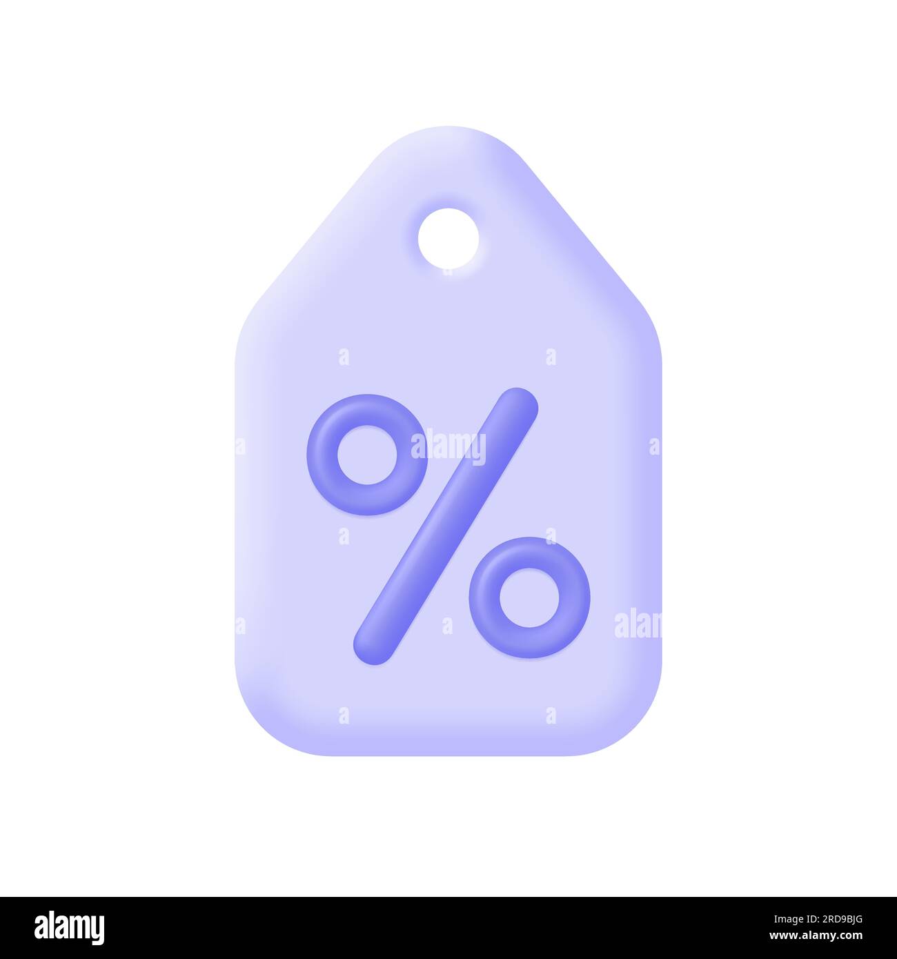 3d percent icon on label in cartoon style. concept of discounts, sales ...