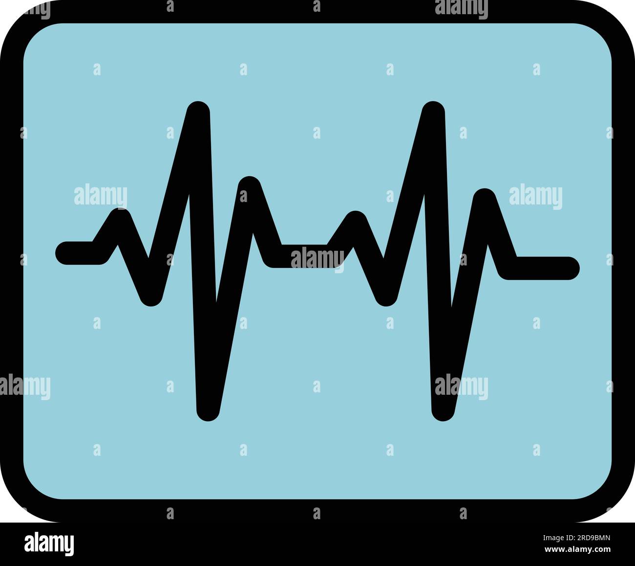 Heart rate diagram icon outline vector. Monitor pulse. Beat ekg color ...