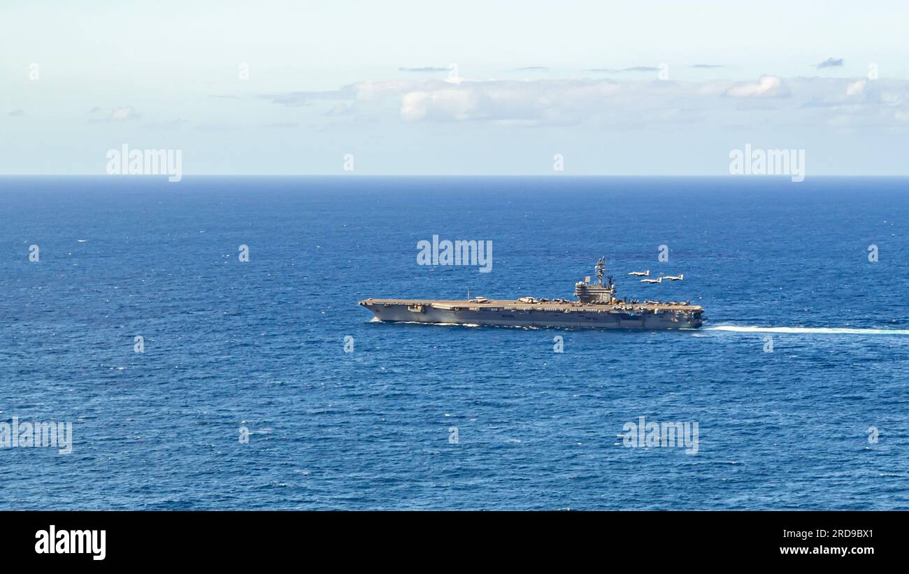 230714-N-ER894-1177 INDIAN OCEAN (July 14, 2023) Three F/A-18E Super ...