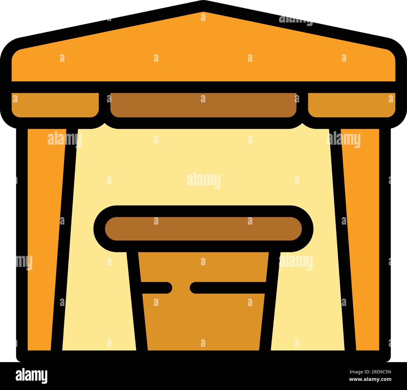 Party tent icon outline vector. Garden pavilion. Outdoor canopy color ...