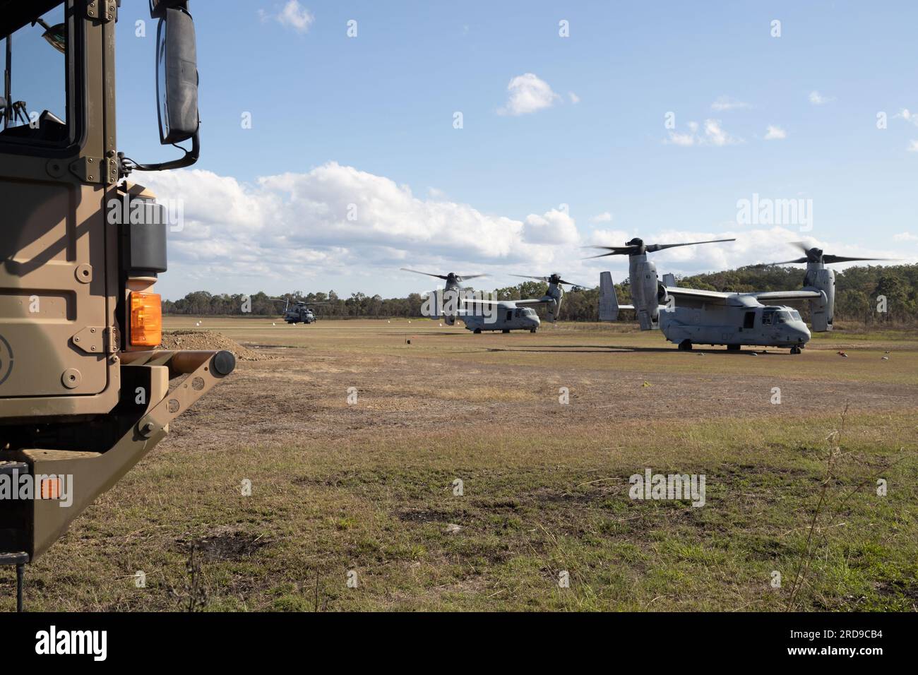An Australian Army vehicle with 9th Force Support Battalion, parks near ...