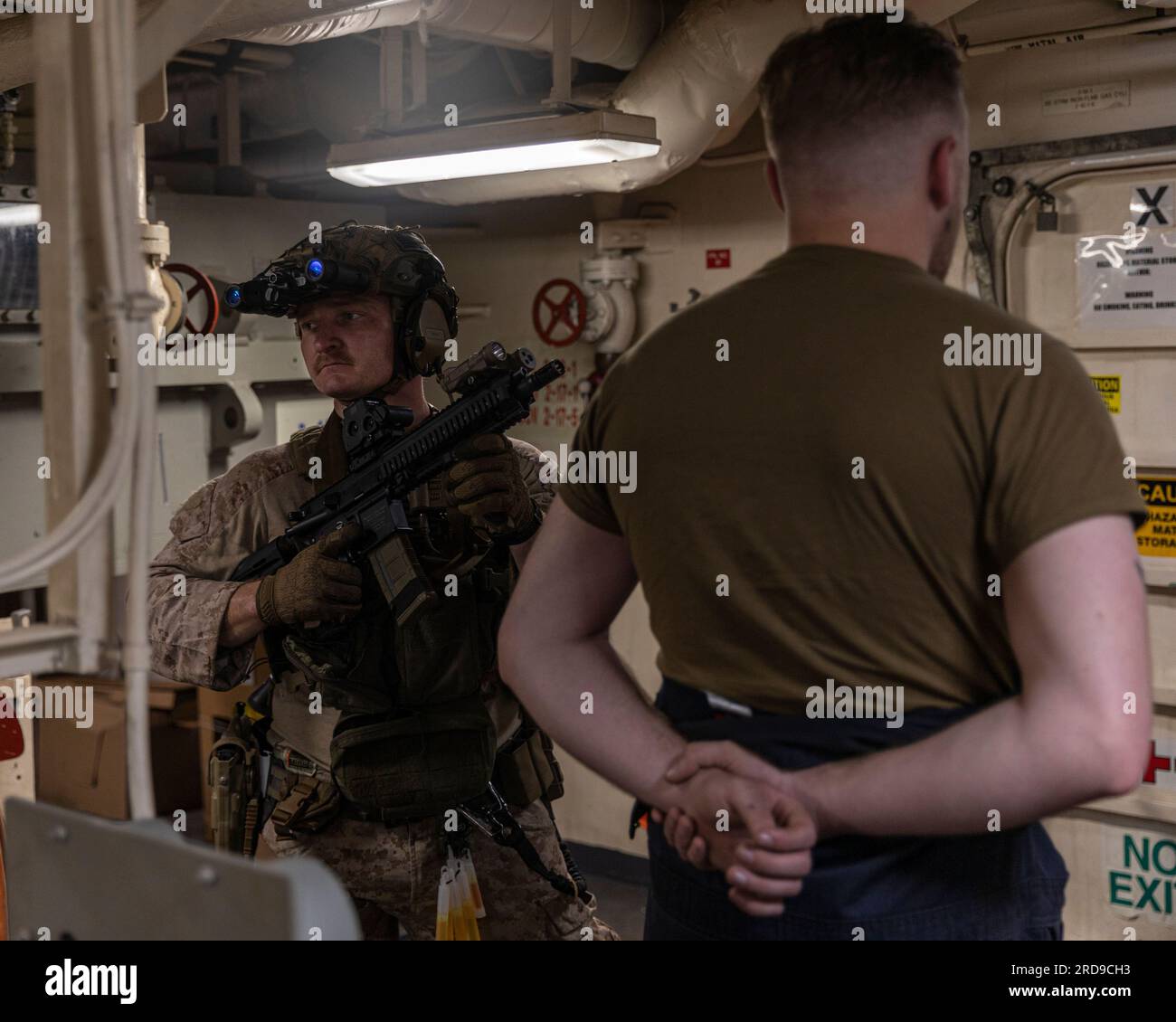 A U.S. Marine with the maritime raid force, 31st Marine Expeditionary ...