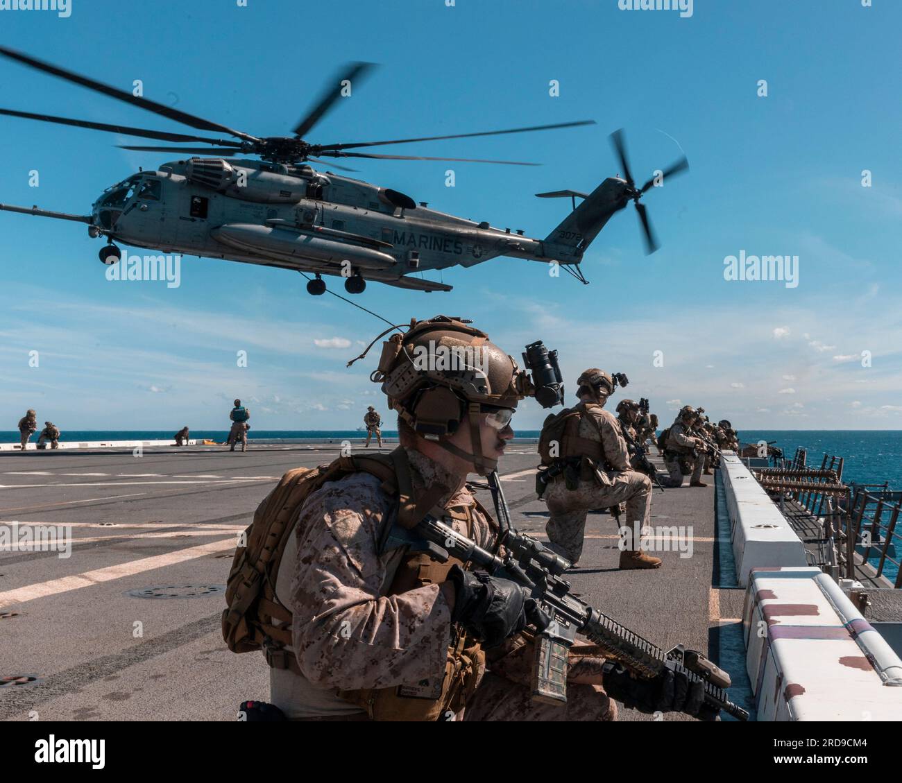 U.S. Marines with the maritime raid force, 31st Marine Expeditionary ...