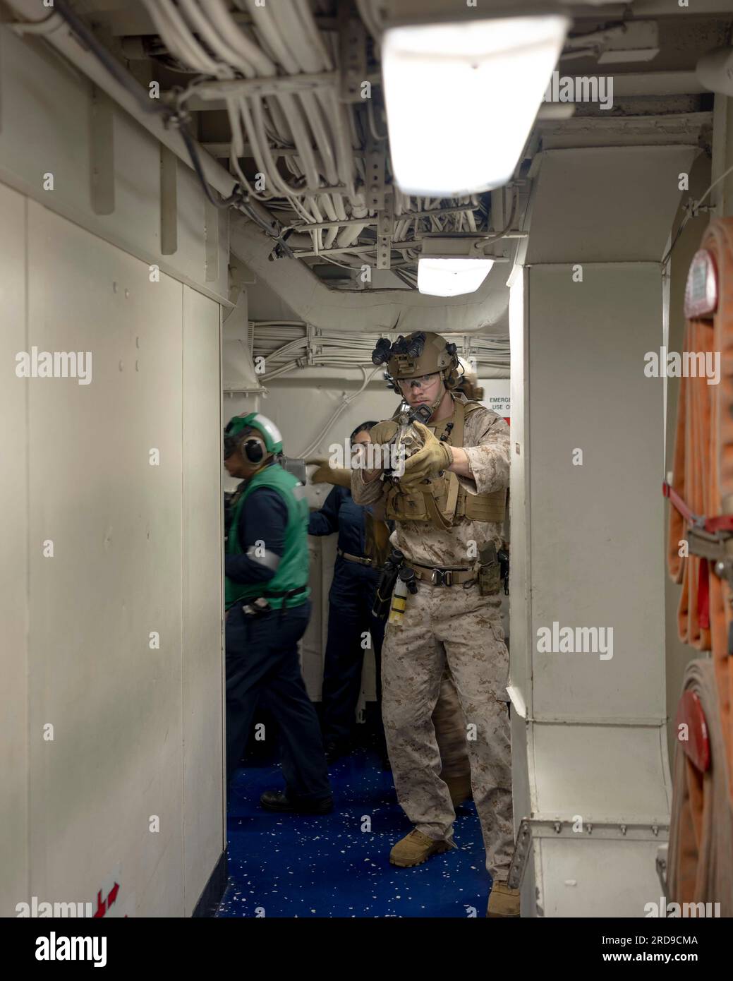A U.S. Marine with the maritime raid force, 31st Marine Expeditionary ...