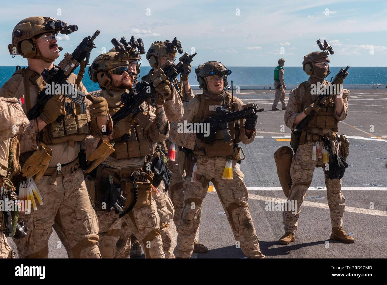U.S. Marines with the maritime raid force, 31st Marine Expeditionary ...