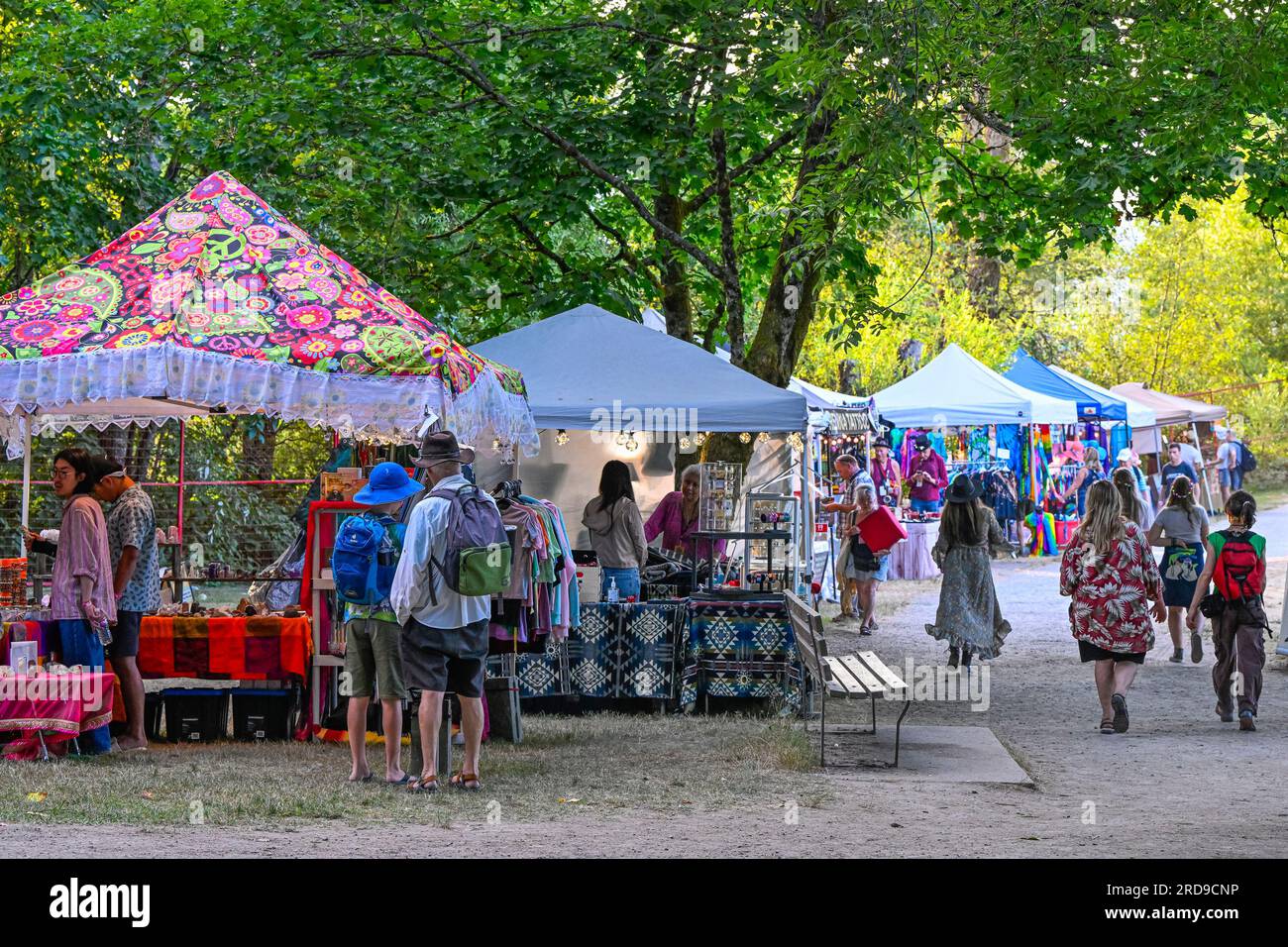 Craft booths, Vancouver Folk Music Festival, Jericho Park, Vancouver ...