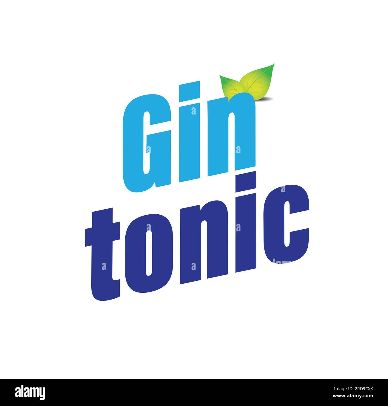 Gin Tonic drink sign lettering Stock Vector Image & Art - Alamy