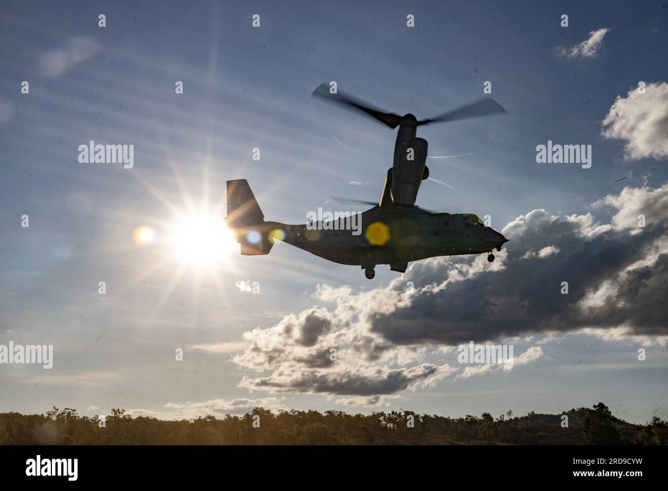 A U.S. Marine Corps MV-22B Osprey pilot with Marine Medium Tiltrotor ...
