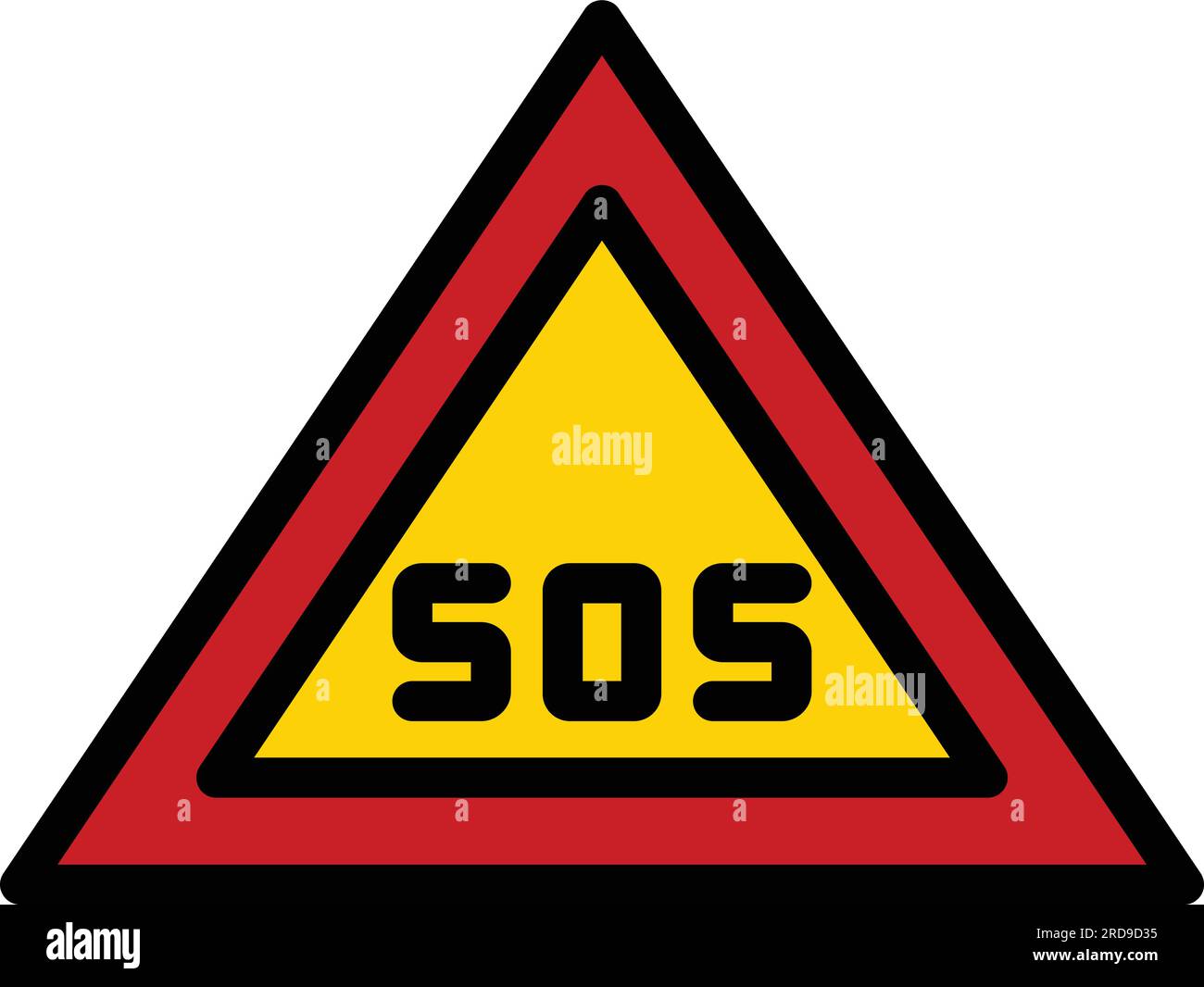 Emergency triangular icon outline vector. Triangle sign. Warning car ...