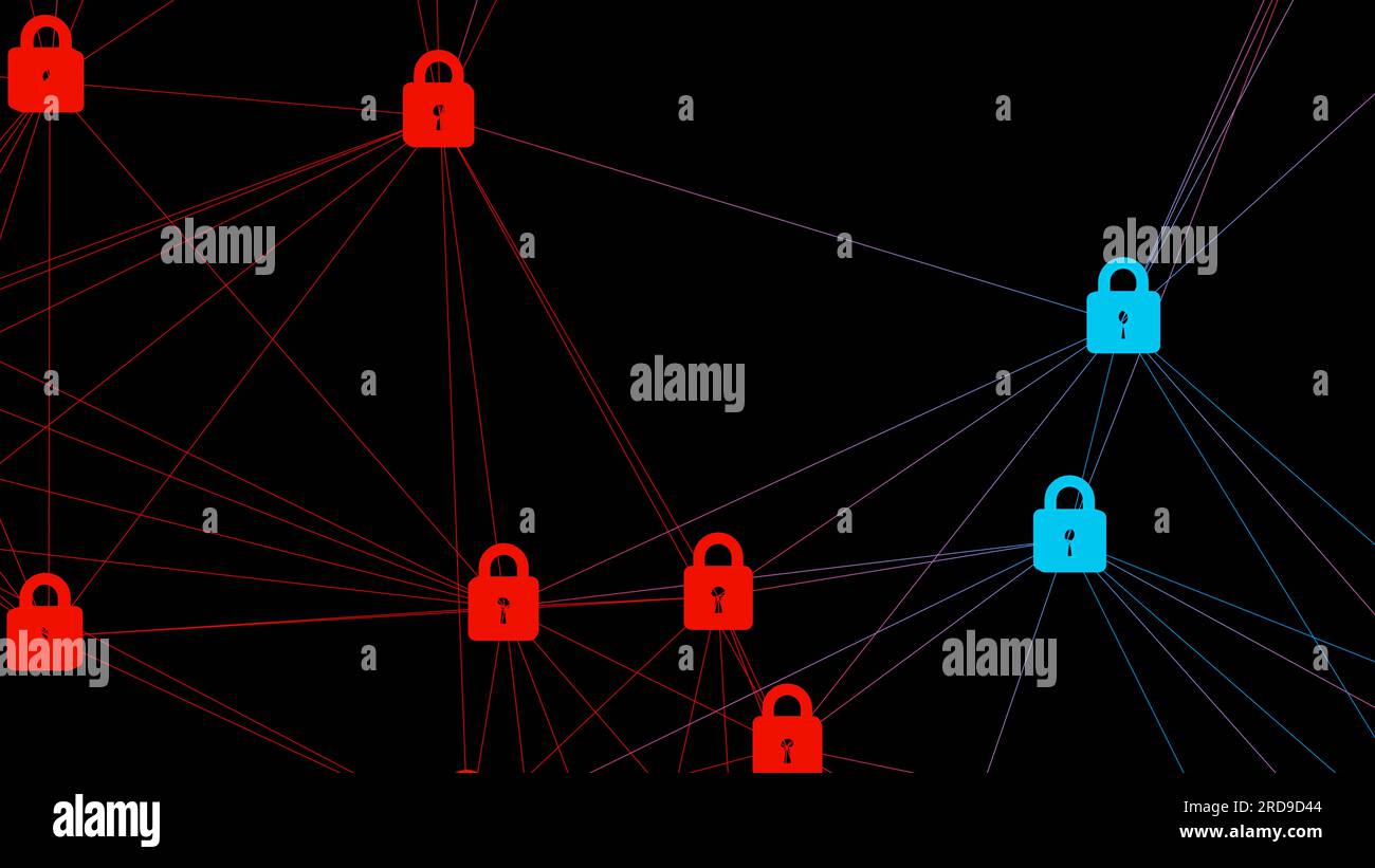Quantum communication cryptography and internet security concept ...